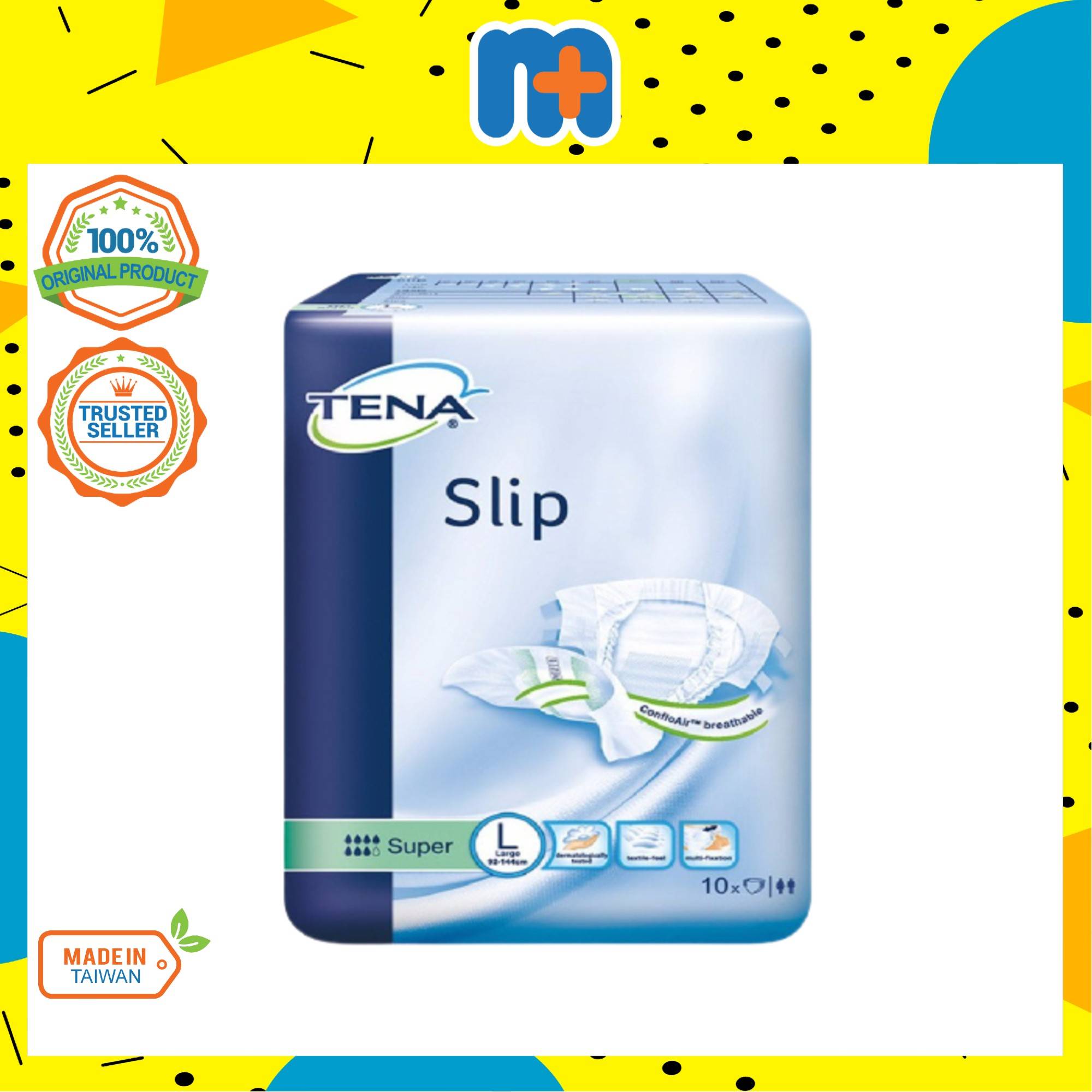 TENA SLIP SUPER ADULT DIAPER L [92 TO 144CM]10S